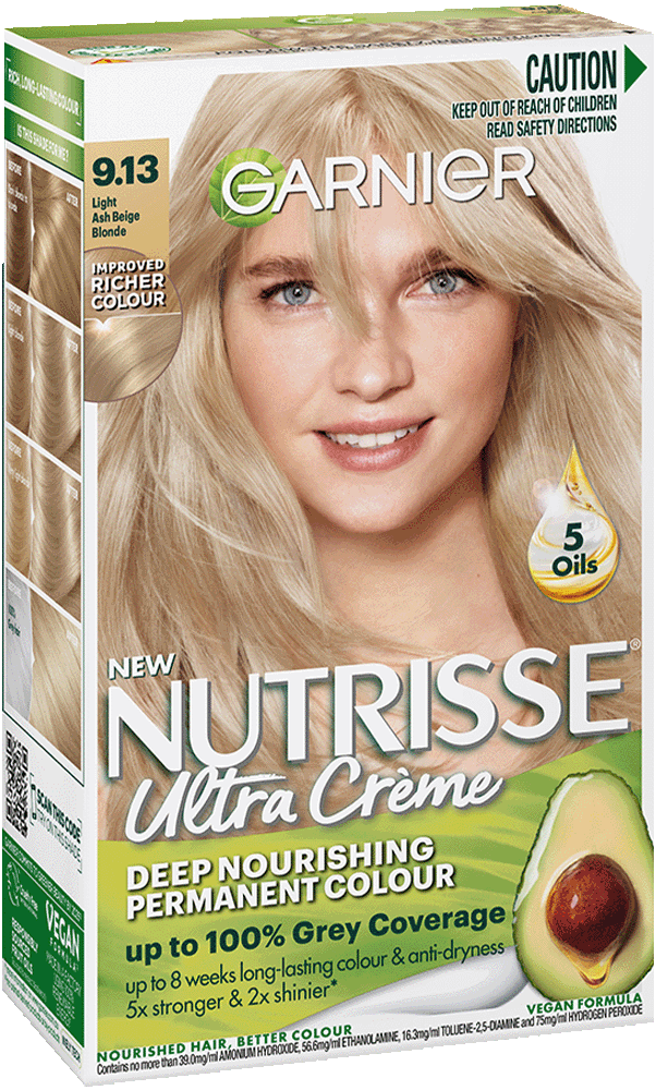 Nutrisse 9.13 Natural Light Ash Blonde Hair Colour | Garnier