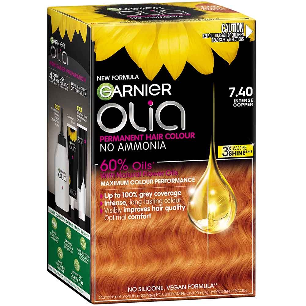 Garnier Olia Permanent Hair Colour 7.40 Intense Copper