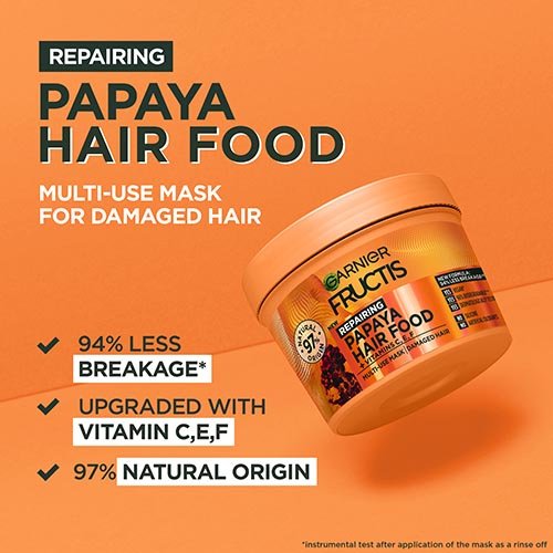 Fructis Hair Food Papaya Hair Mask - Repairing | Garnier