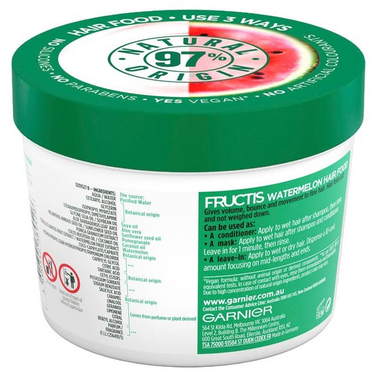 Watermelon Hair Mask - Fructis Hair Food | Garnier® Australia & NZ