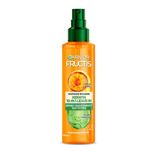 Fructis Keratin Hair Spray | 10 in-1 Leave-In Treatment | Garnier