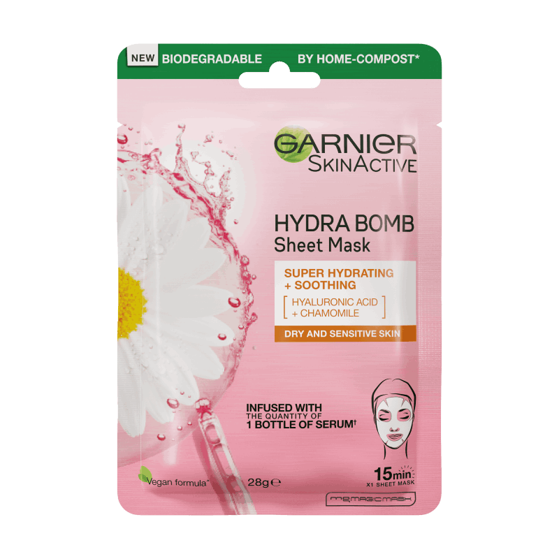 Soothing Chamomile Sheet Mask For Dry & Sensitive Skin | Garnier